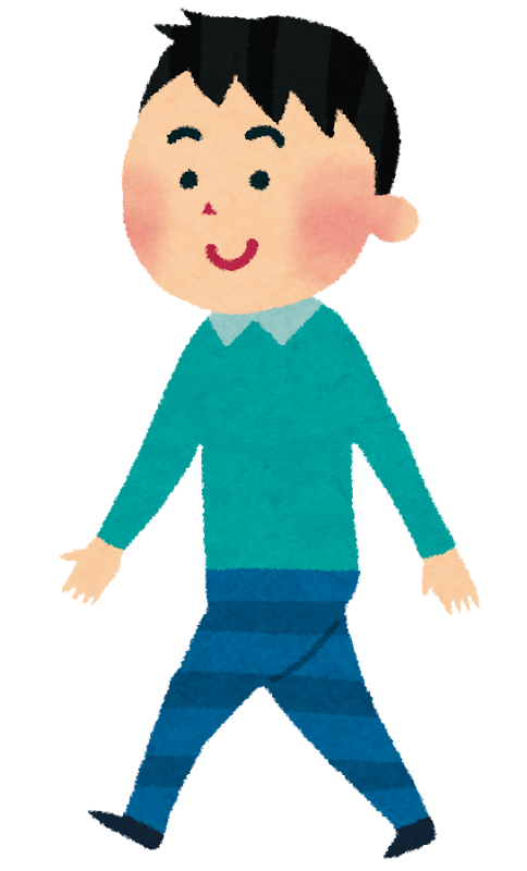 無料イラスト かわいいフリー素材集 歩いている男性のイラスト