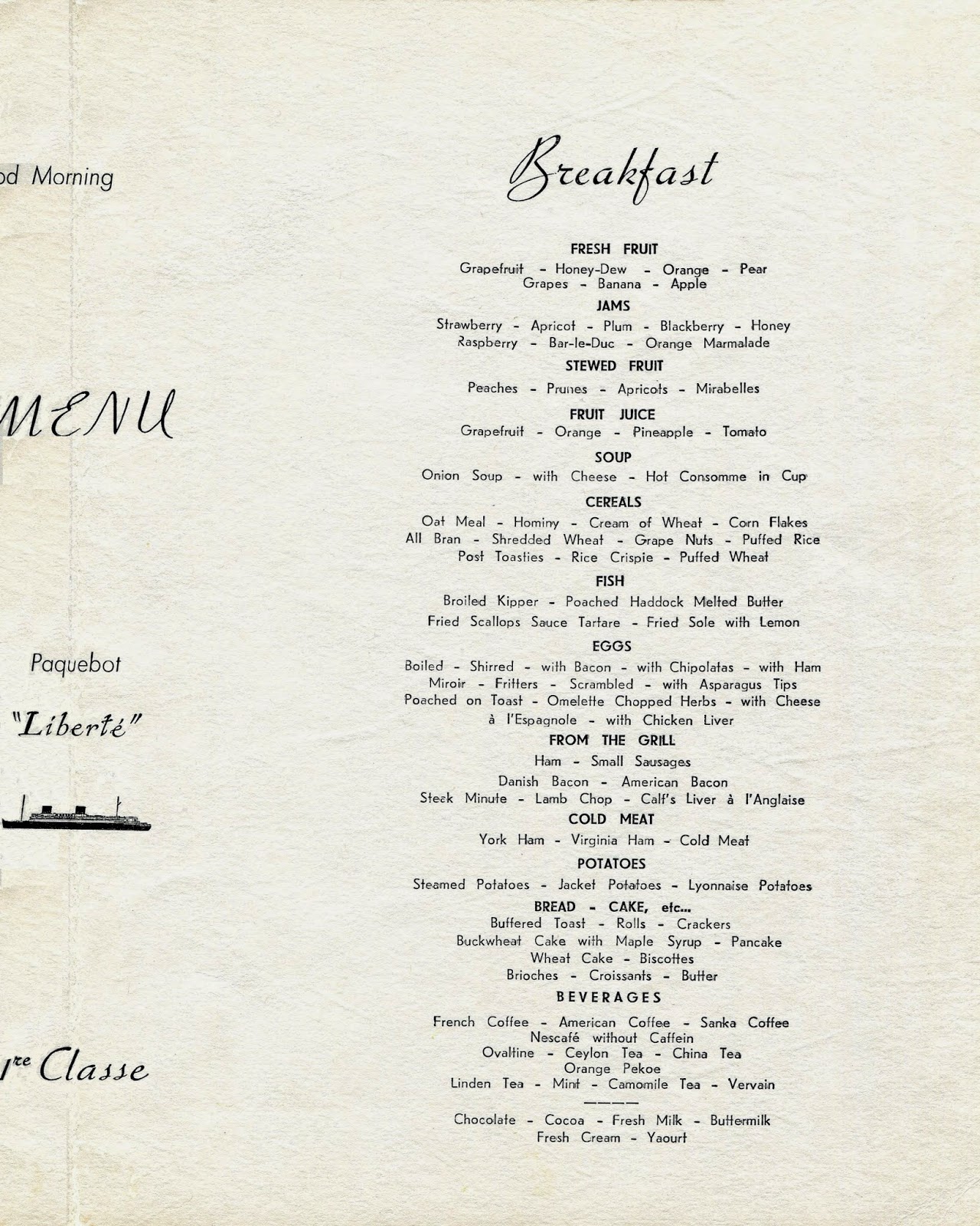 The American Menu: Tempest on the High Seas