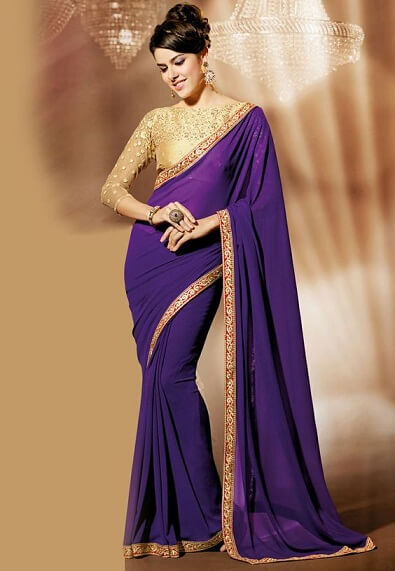 Top 20 Purple Saree Online For 2019 | Fashionmozo