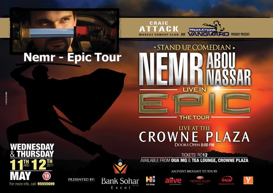 Another MM giveaway! Craic Attack: Nemr Comedy Show - May 11th and 12th ...