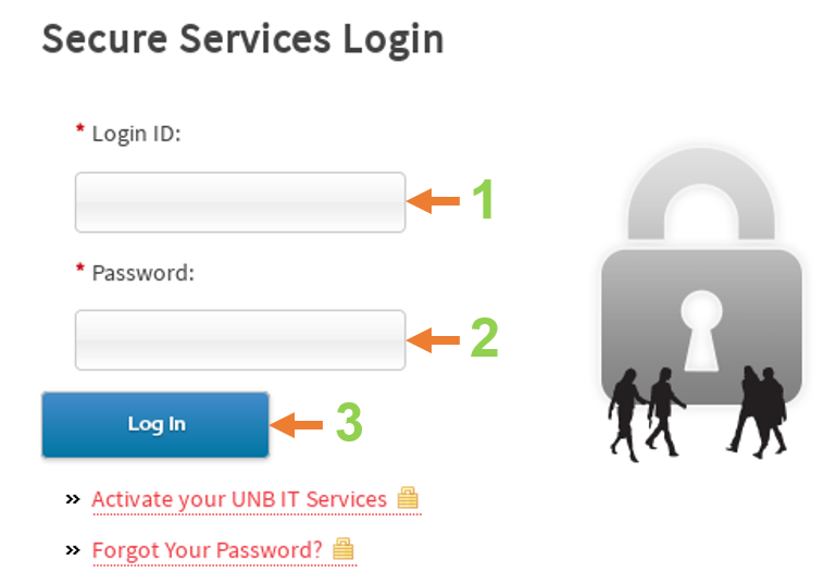 Accesing D2L UNB: Login