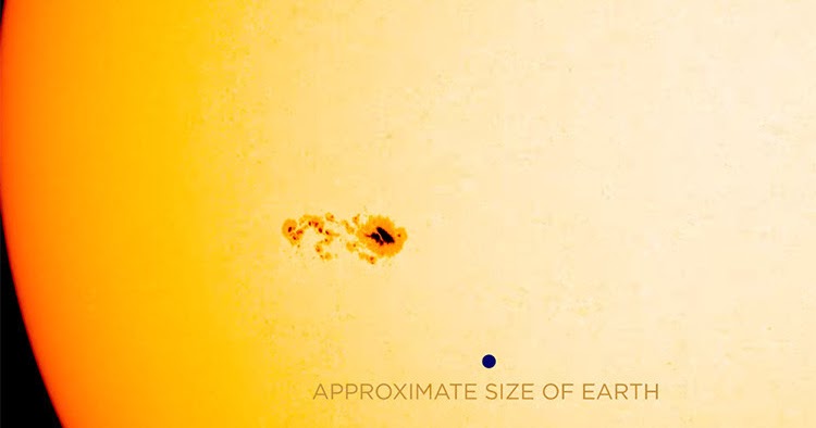 La NASA capta una nueva mancha solar más grande que la Tierra y que ...