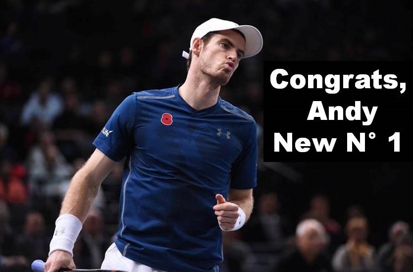 TOP TENNIS: CONGRATS ANDY MURRAY NEW NUMBER ONE