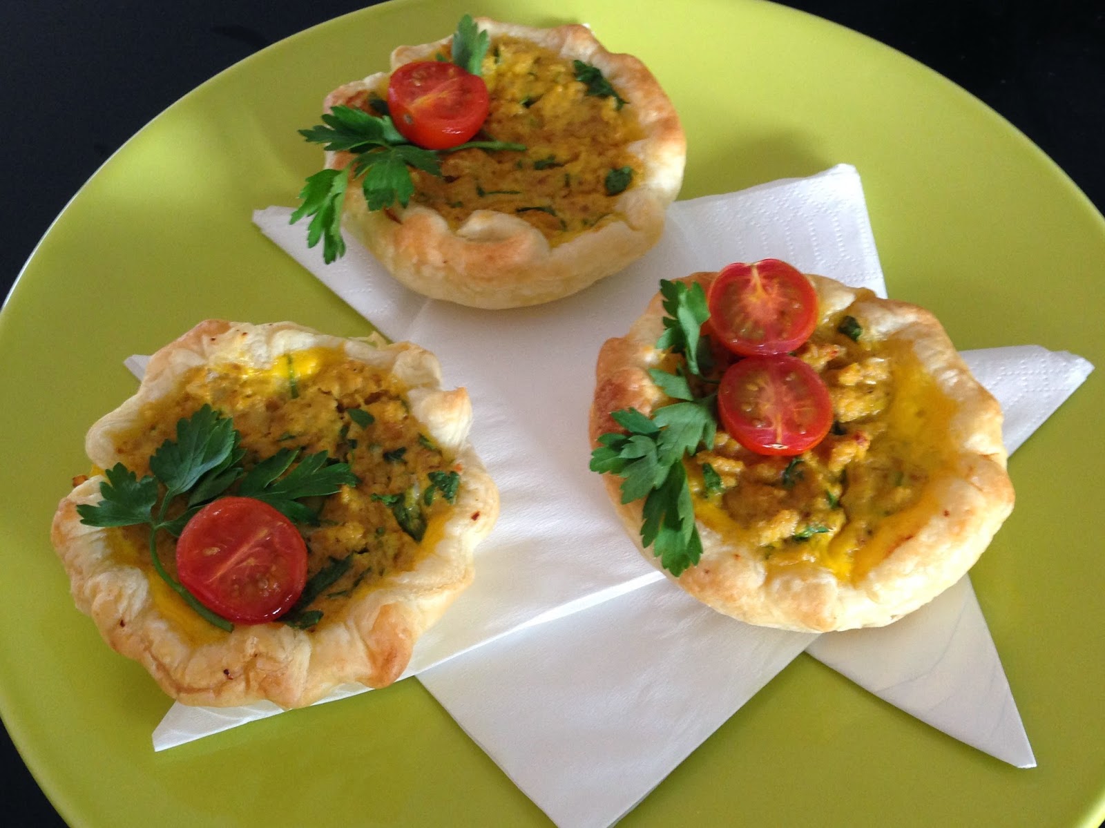 Mini quiches de frango