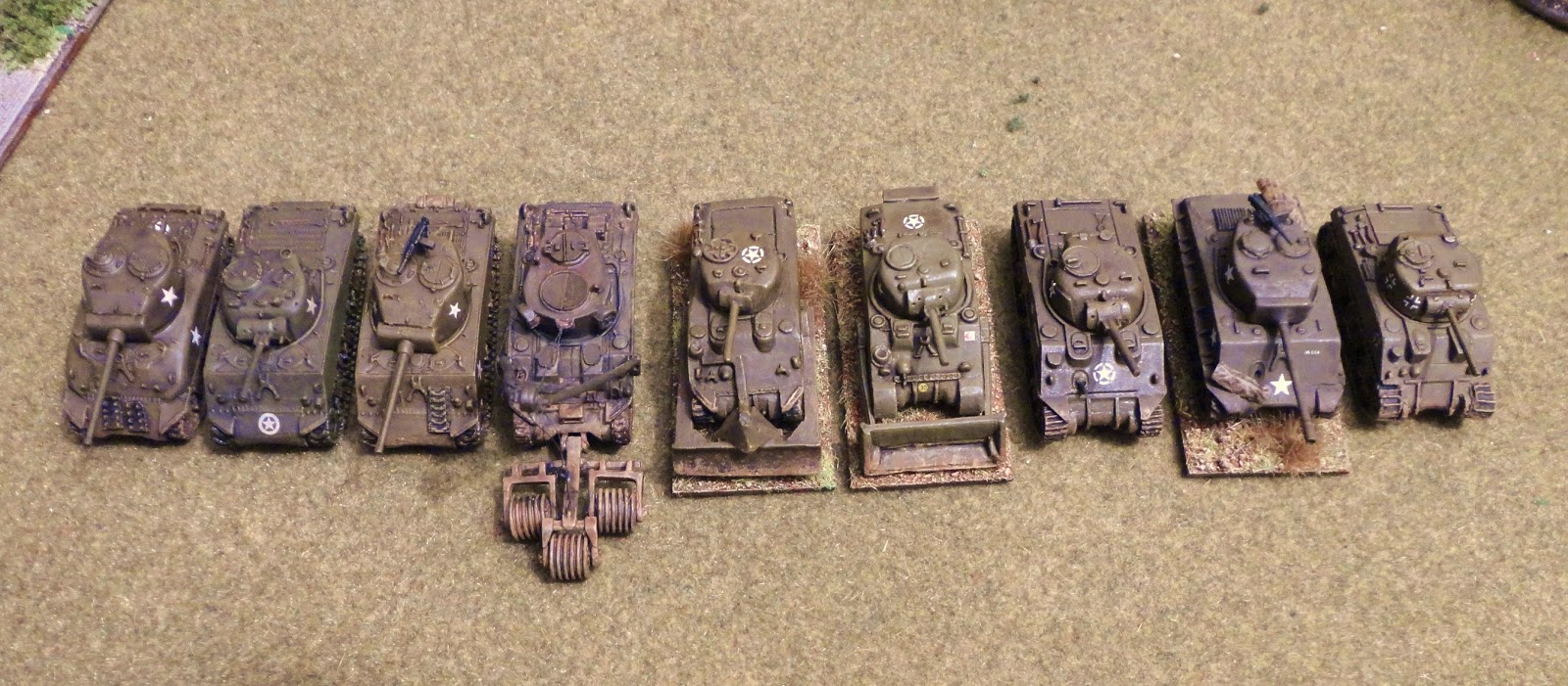 10/ 12mm WW2 and 6mm Napoleonic gaming: Sherman comparison - variants ...