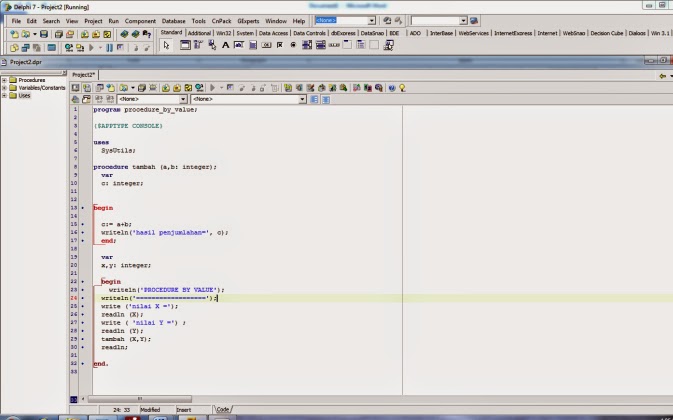 Procedure Pada Delphi