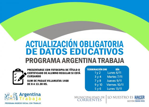 universo: Se reprogramó la actualización de los datos educativos a los ...