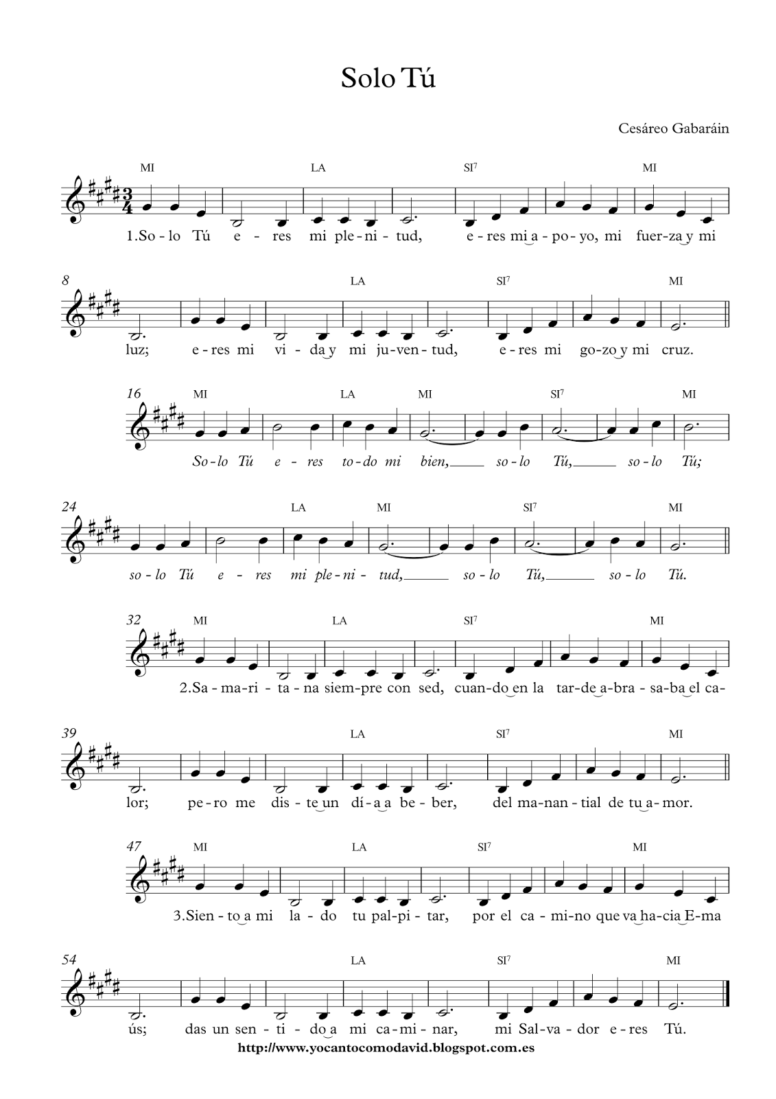 Solo Tú | Yo canto como David