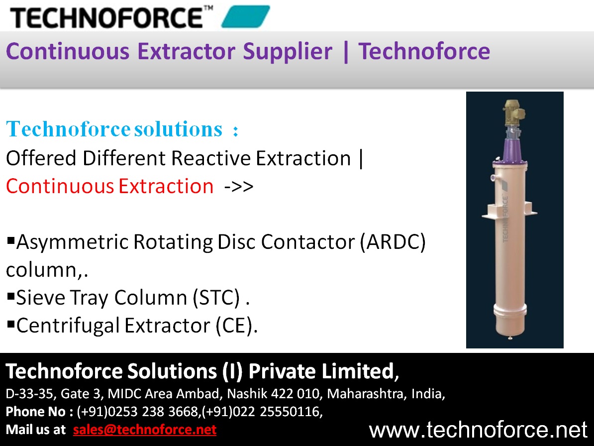 Continuous Extractor Exporter | Technoforce Solutions Pvt Ltd
