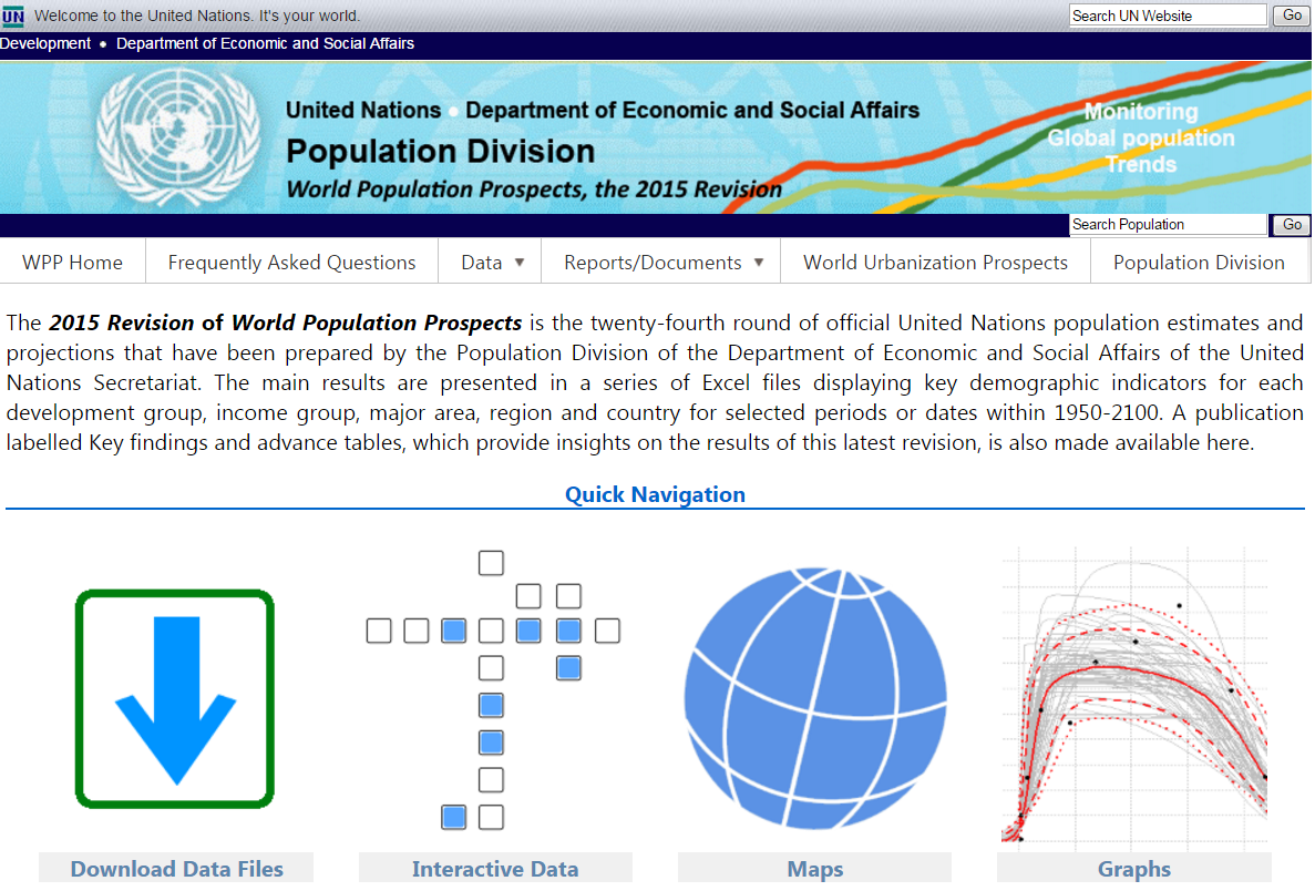 LI Xu's World: Data: UN Population Division