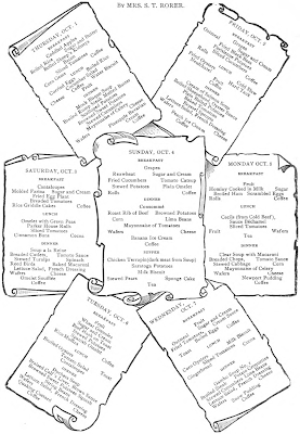 19th Century Historical Tidbits: October Menus