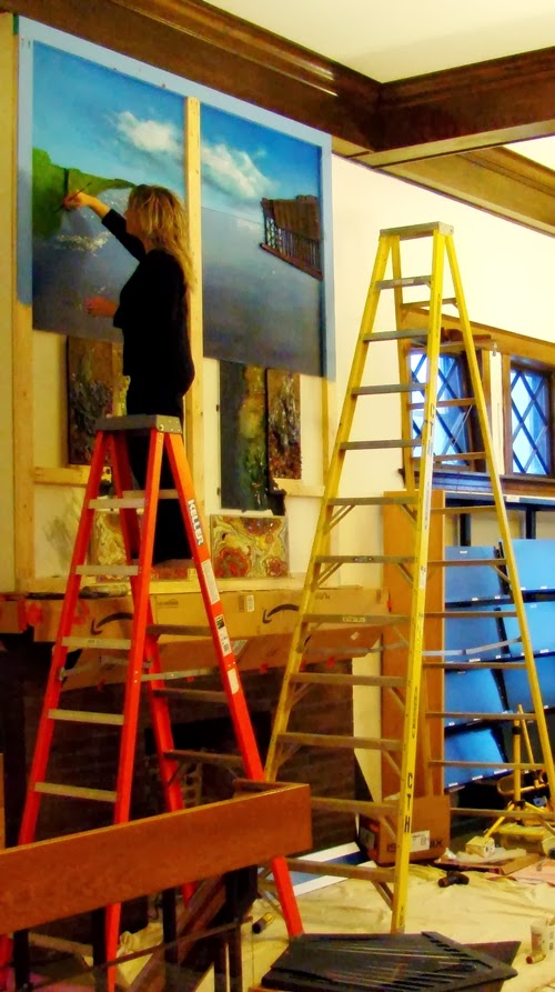 tonjasell: Two Harbors, MN Library Mural Project- The process