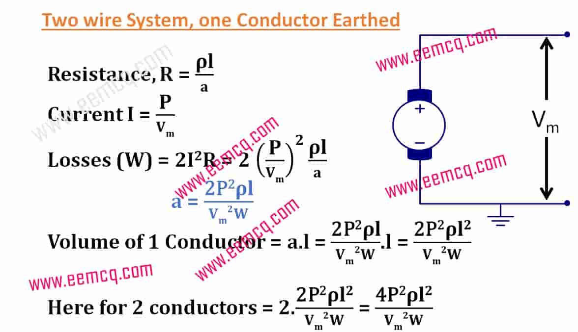 Two Wire DC System with One Conductor Earthed: Mathematical Calculation ...