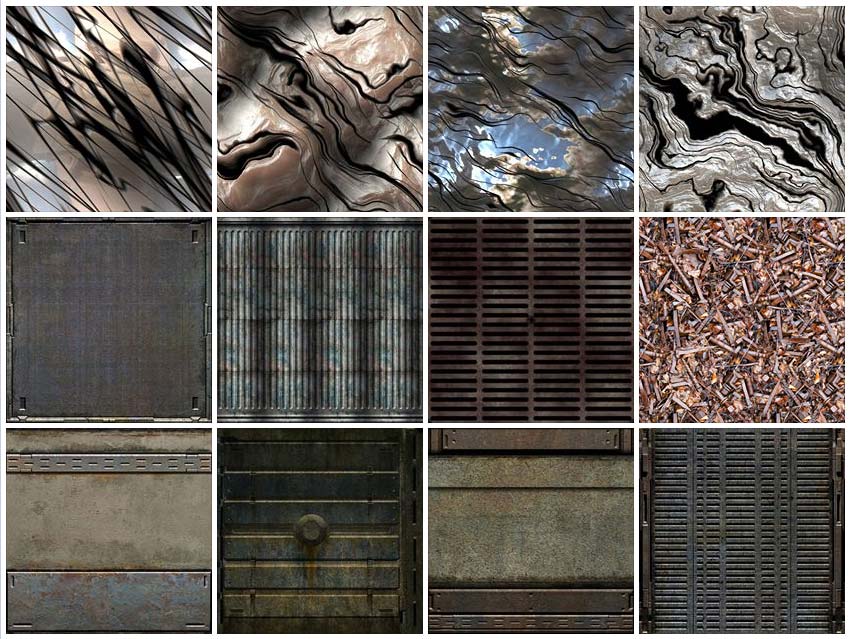 SKETCHUP TEXTURE: METALS TEXTURE, METALS PANELS, PERFORATED SHEET, CLADDING