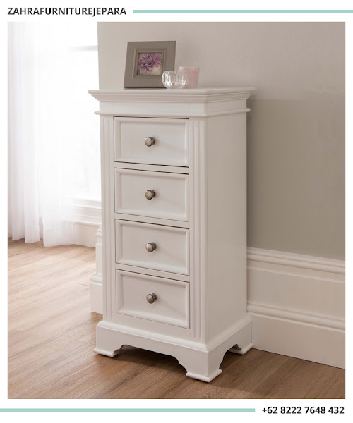 Meja Drawer / Kabinet Minimalis Putih - FURNITURE & INTERIOR