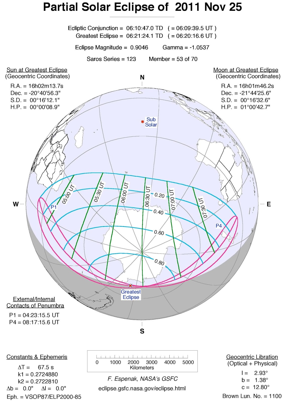 Earth and Space News: Fourth of Four 2011 Partial Solar Eclipses ...
