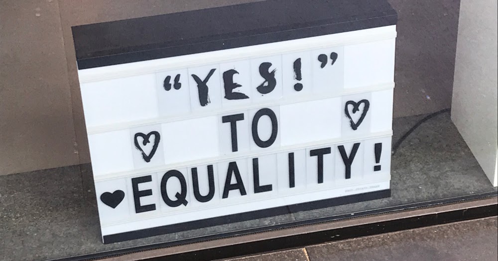 Happy Antipodean: 'Yes to equality' sign, Crown Street, Surry Hills