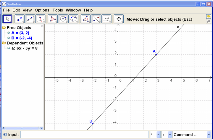 GeoGebra Tutorial - 2 Points and Lines