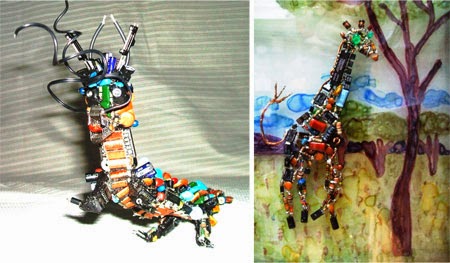 Aprendiendo de Arte: Arte con desechos electrónicos