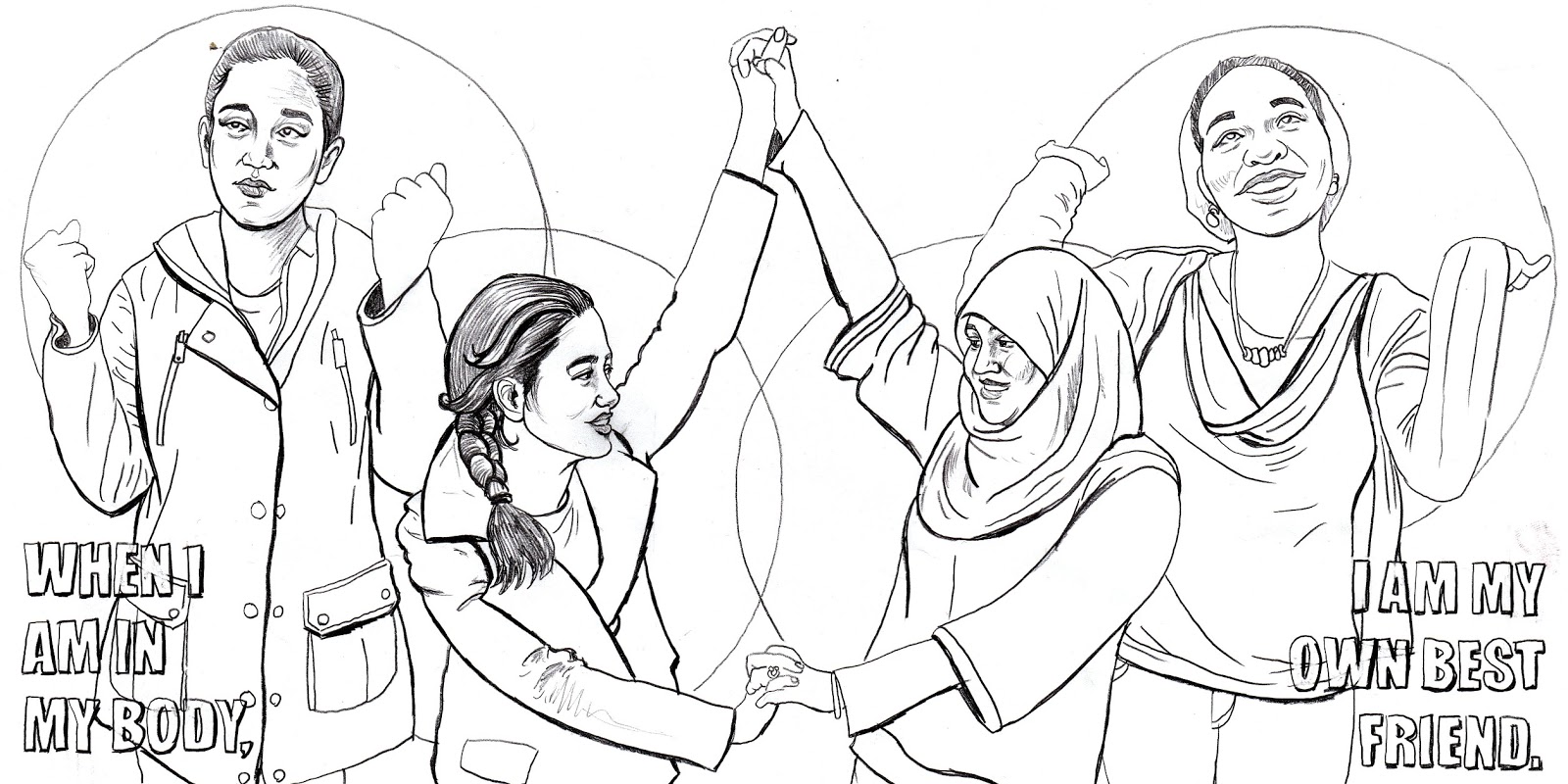 Pencil Drawings Women Empowerment Sketch Coloring Page