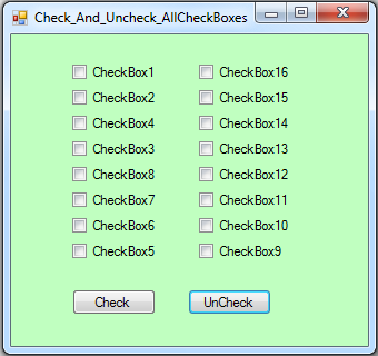 VB.Net Check, Uncheck All CheckBoxes - C#, JAVA,PHP, Programming ,Source Code