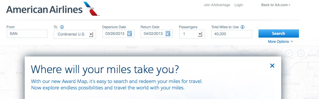Encore: American Airlines new Award Map feature