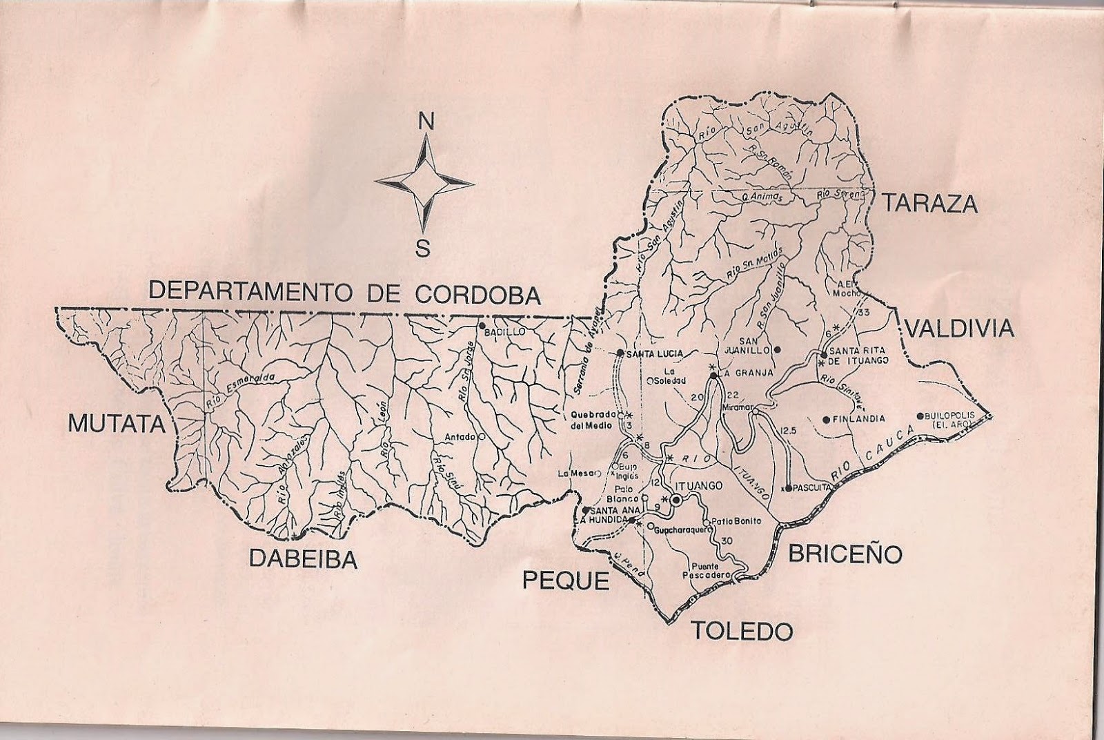 SANTA RITA DE ITUANGO ANTIOQUIA, COLOMBIA.(HOY SANTA RITA DE SINITAVÉ ...