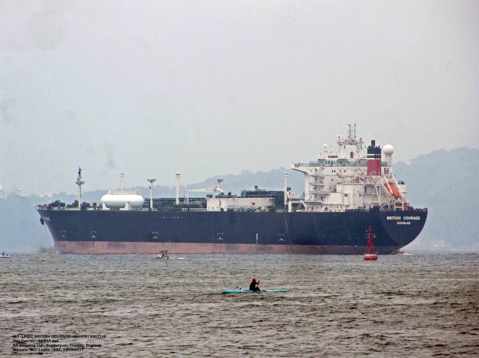 Santos Shiplovers: M/T LPG/C British Courage / MNYF6, Leaving Santos ...