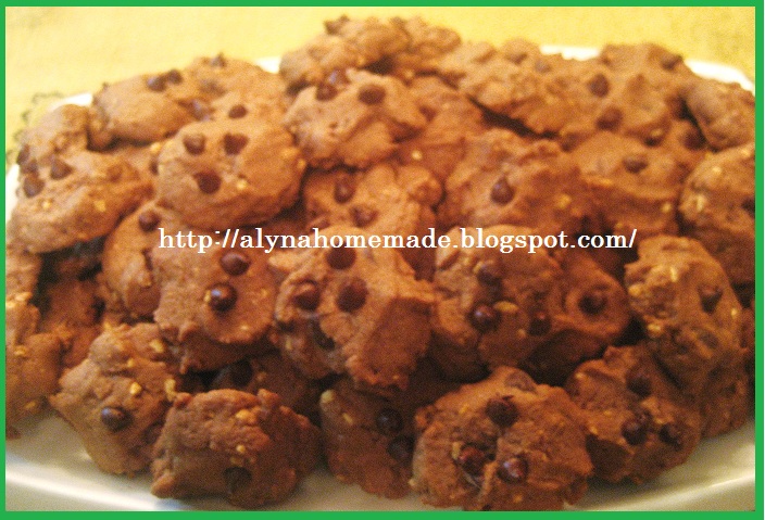 Alyna Lyn's Homemade: BISKUT COKLAT CIP