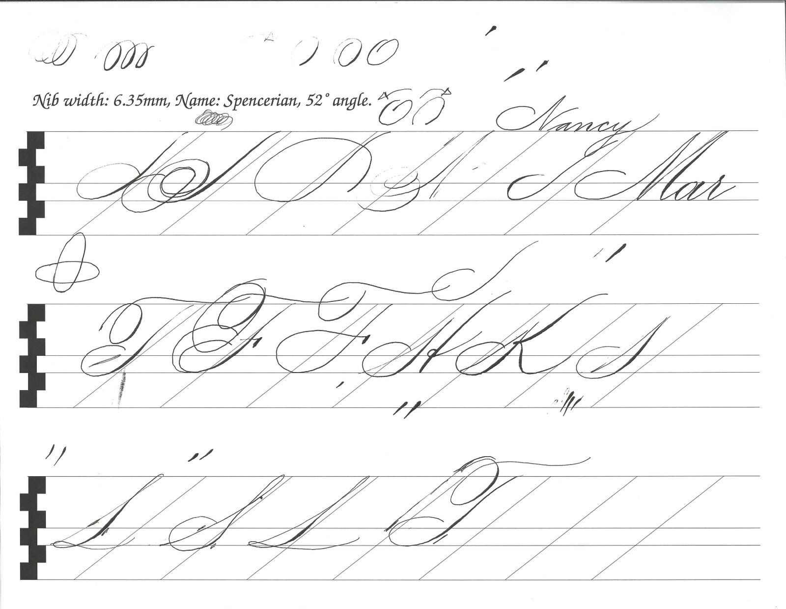Calligraphy For Fun: Spencerian - F, S, LM