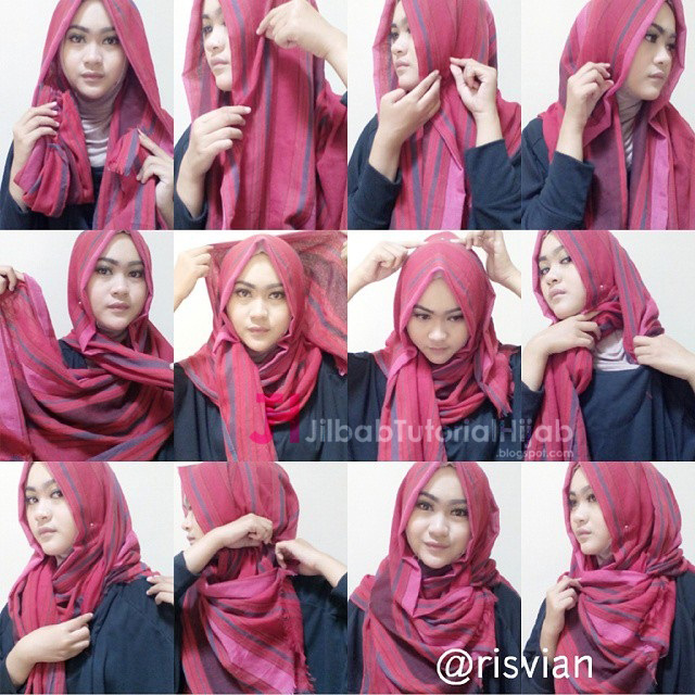 6 Tutorial Style Hijab Pashmina Simple | Jilbab Tutorial Hijab