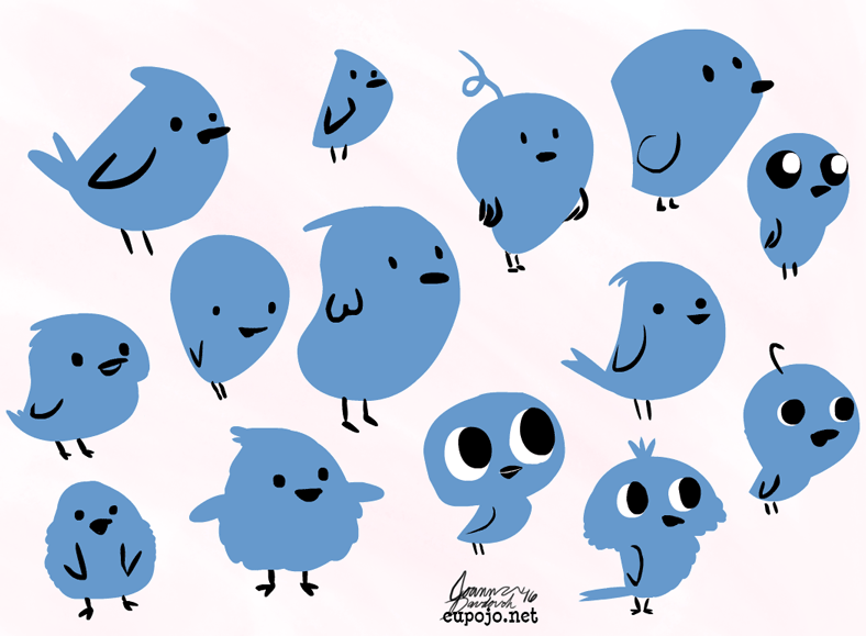 Joanna Davidovich's Art & Animation Blog: Simple, Cute Bird