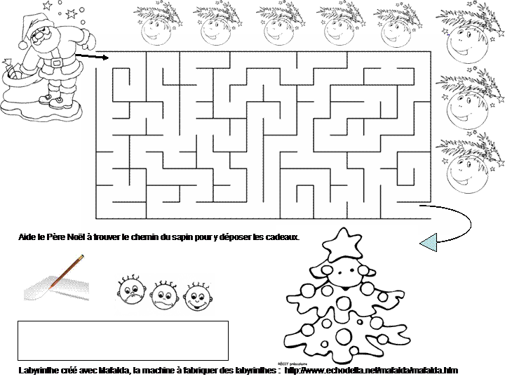 Maternelle: Labyrinthe de Noël