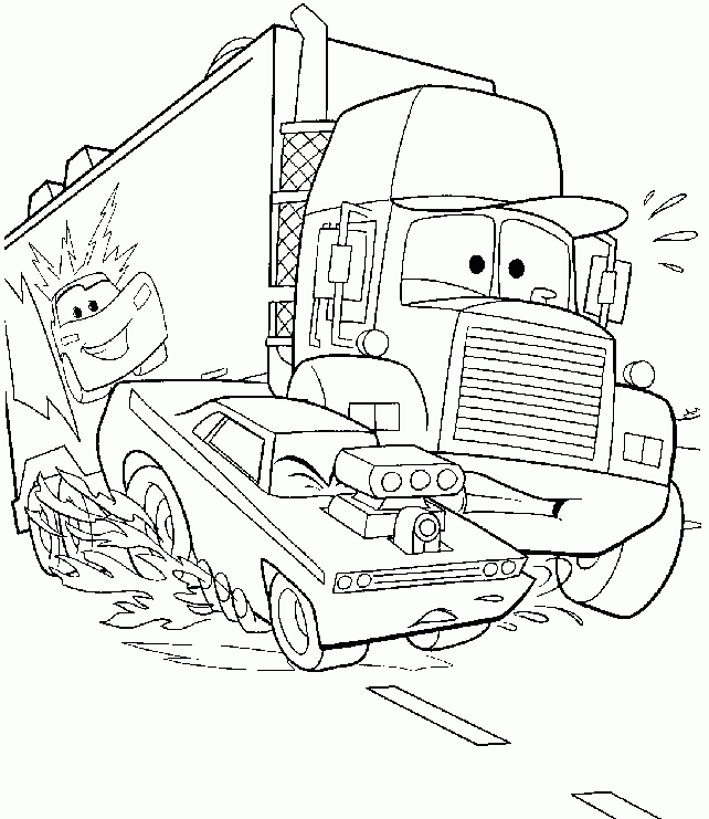 Filme Carros - Sally, McQueen, Tom para Colorir e Imprimir - Desenhos