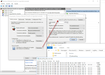 Ver el log del firewall de Windows en tiempo real [pfirewall.log]