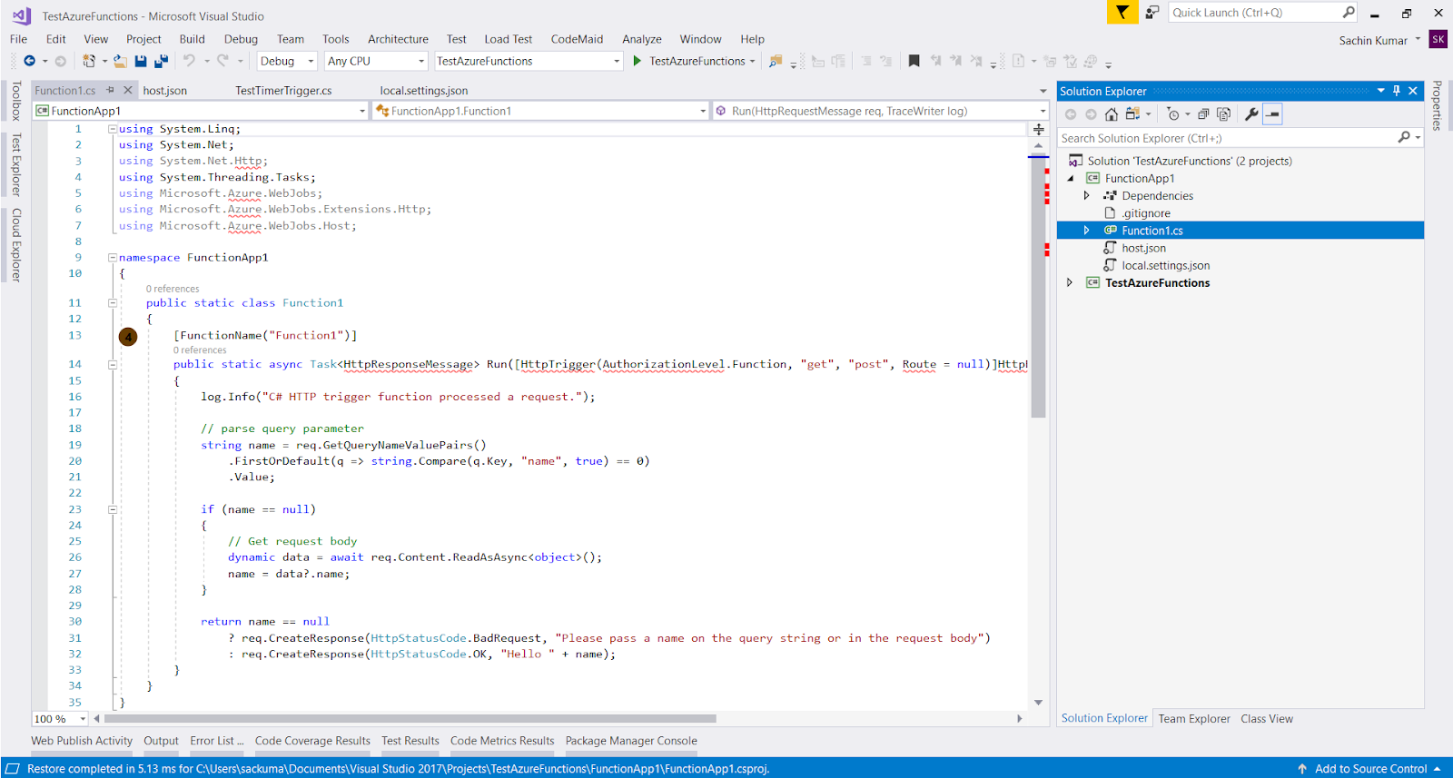 Handling Concurrency In Azure Functions Triggered