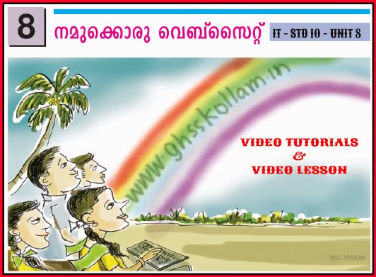 IT VIDEO TUTORIALS & VIDEO LESSON for STANDARD 10 - UNIT 8