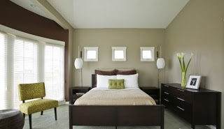 Dormitorios en verde y marrón - Colores en Casa