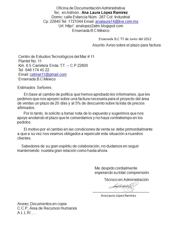 Guia Documentacion Administrativa: CARTAS DIVERSAS DOCUMENTACION ...