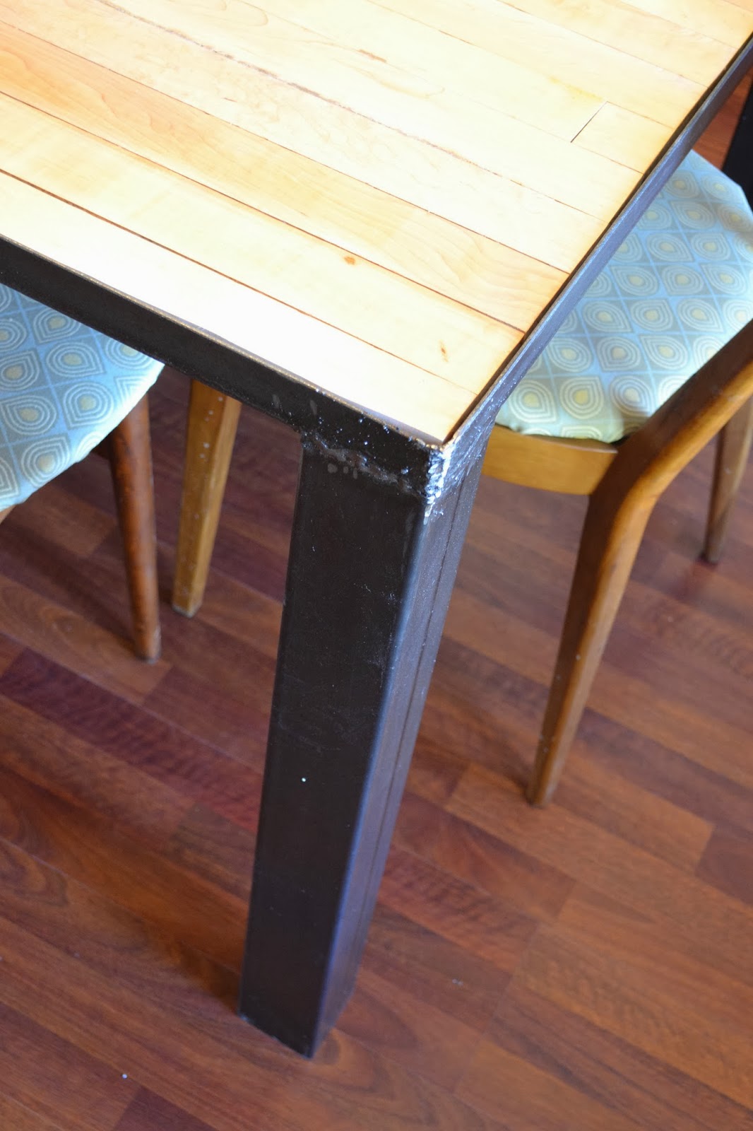Adventures In Creating: Reclaimed Gym Floor Dining Table