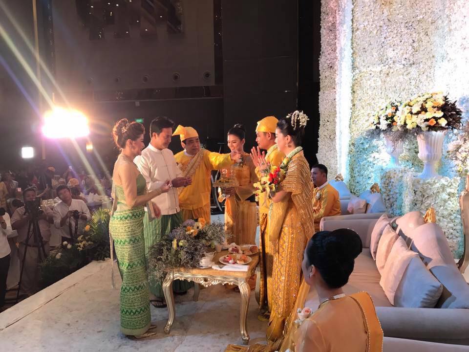 Pyay Ti Oo and Eaindra Kyaw Zin Couple Fashion At Myint Myat Wedding ...