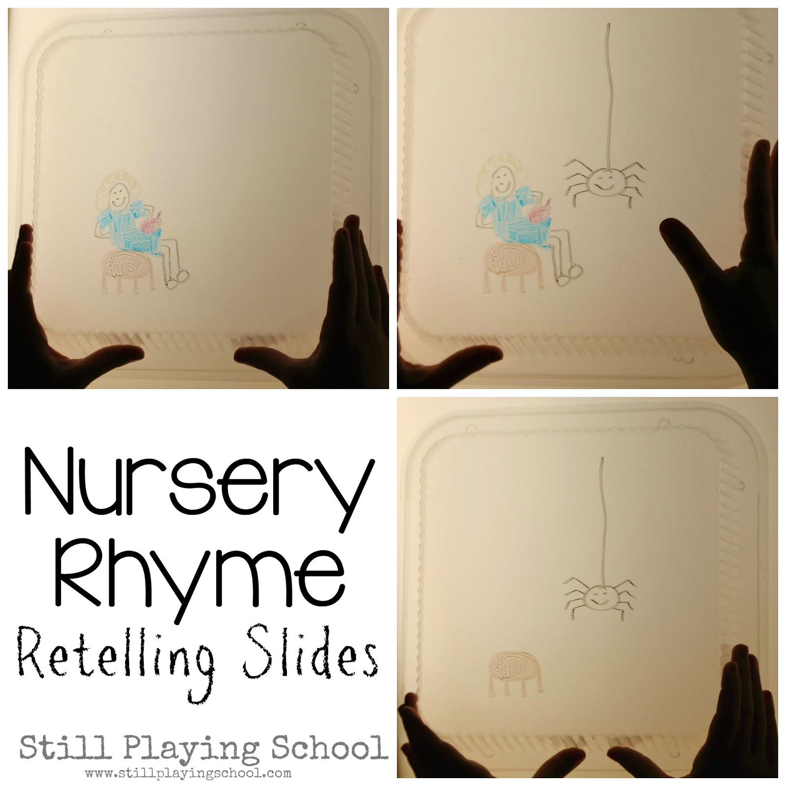 Nursery Rhyme Retelling Slides on the Light Table | Still Playing School