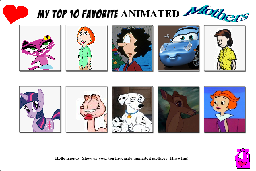 Isabelle's Blog world of toy: Top Ten Animated Mothers mother day