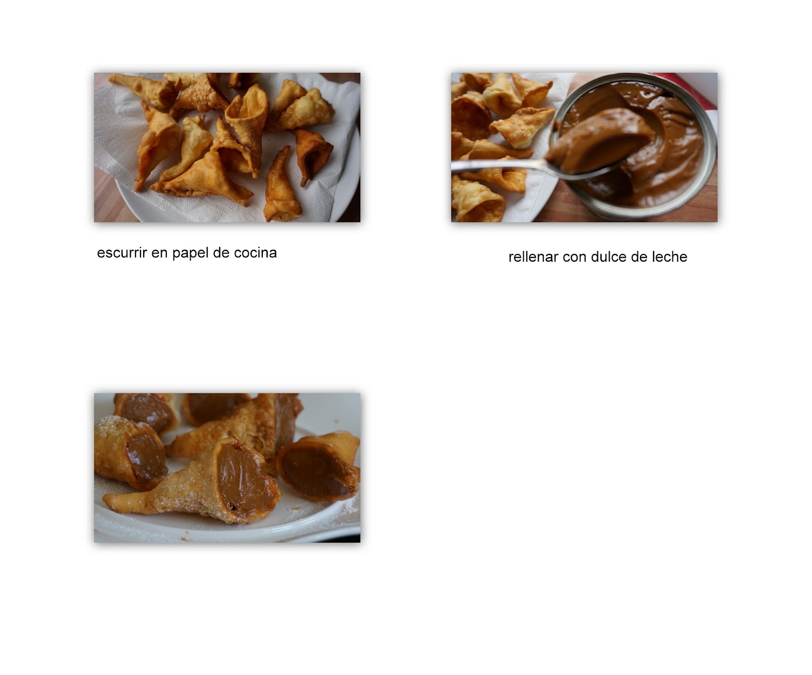 Coscorrones con dulce de leche ~ Pasteles de colores