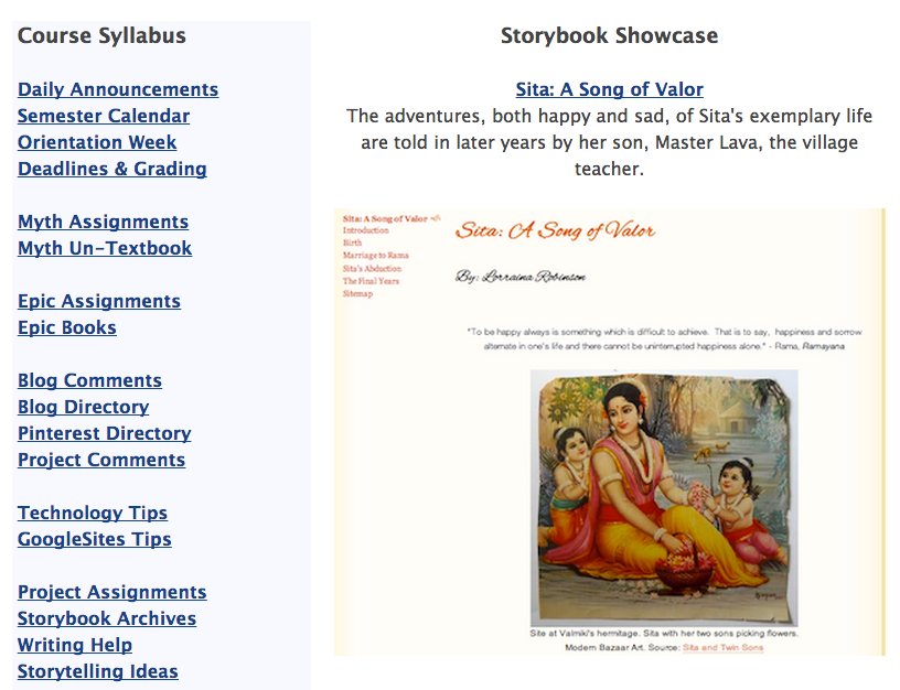 Anatomy of an Online Course: Storybooks: Student-Created Content for ...