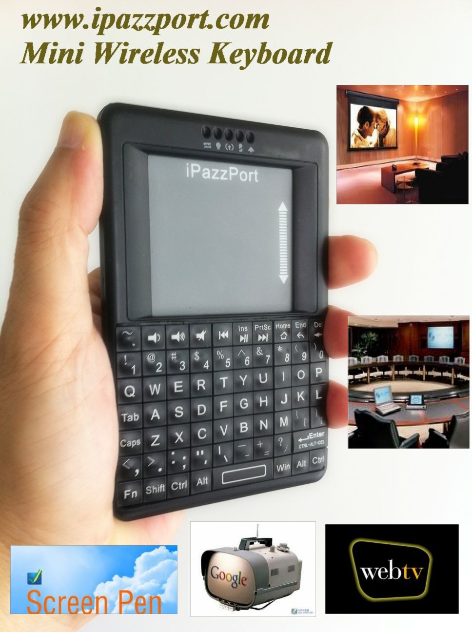 Mini iPad Bluetooth Keyboard, the iPazzzPort Mini Bluetooth Keyboard ...