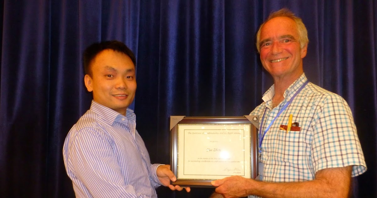 Yue Zhou awarded the 2016 Kirkman