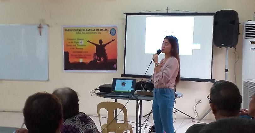 Rights of PWD Seminar held in Barangay Daliao