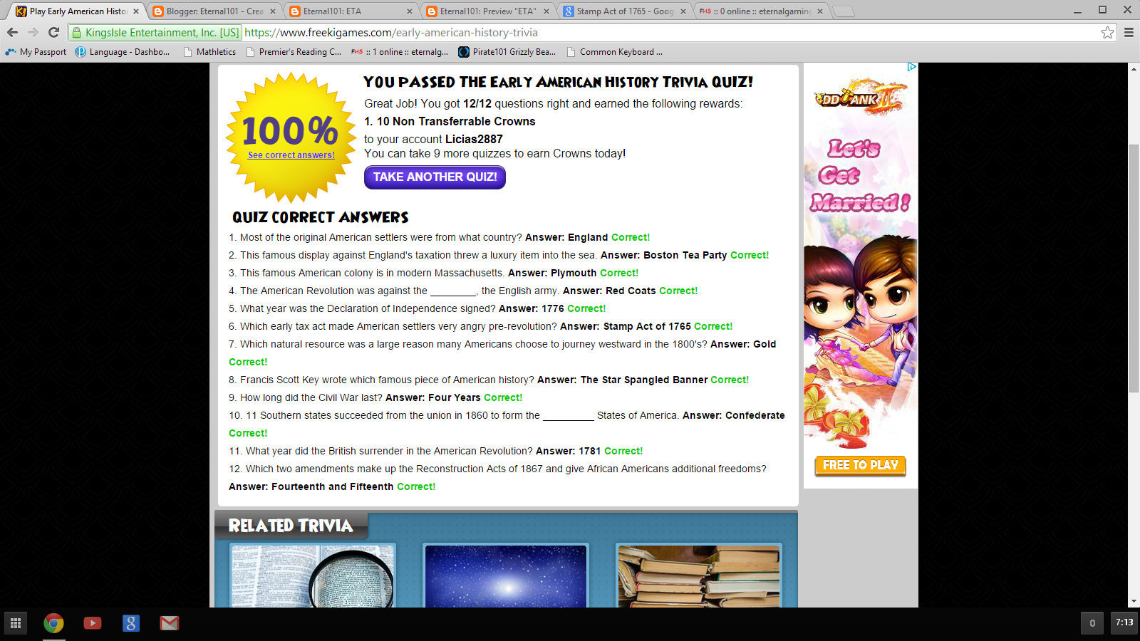 Eternal101: How Does Licias Add KIFG Trivia Answers?