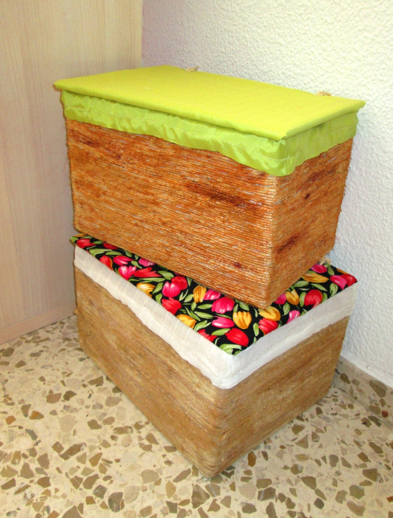 Idea: Cajas forradas con Cuerda | Estrellas con nueces